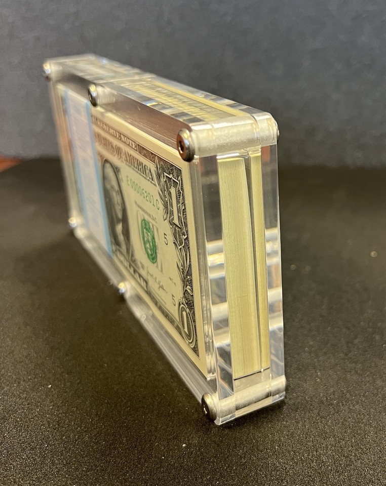 10 Acrylic 100 Bank Note Frame Plastic Money Holder Currency Display ...