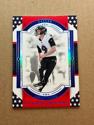Justin Tucker 2023 National Treasure Stars & Stripes #7 /13 Baltimore ...
