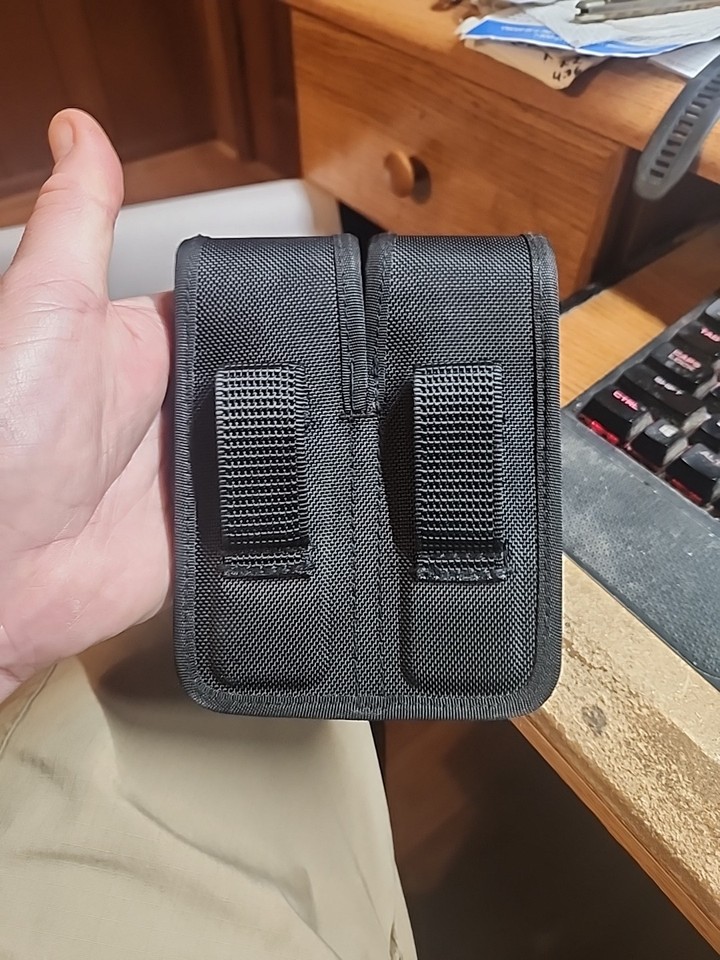 NYLON DOUBLE MAGAZINE POUCH 9MM / 40 S&W / 45 ACP SINGLE STACK MAGS ...