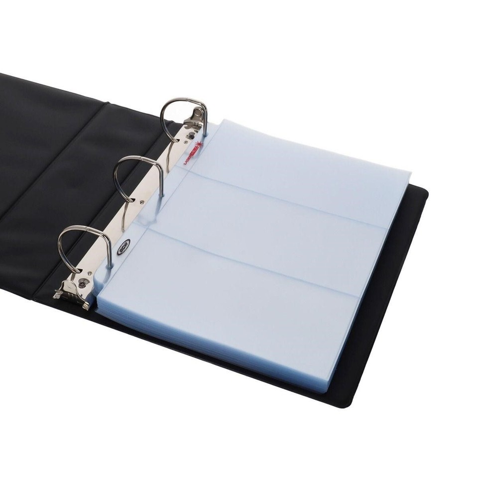 3 Pockets Pages For Large US Currency Note 100 Album Sheets Clear BCW ...