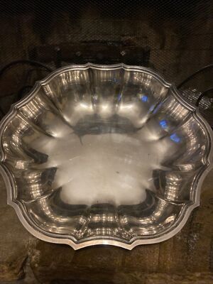 Inlaid Silver Scallopped Chippendale Design International Silver Co ...