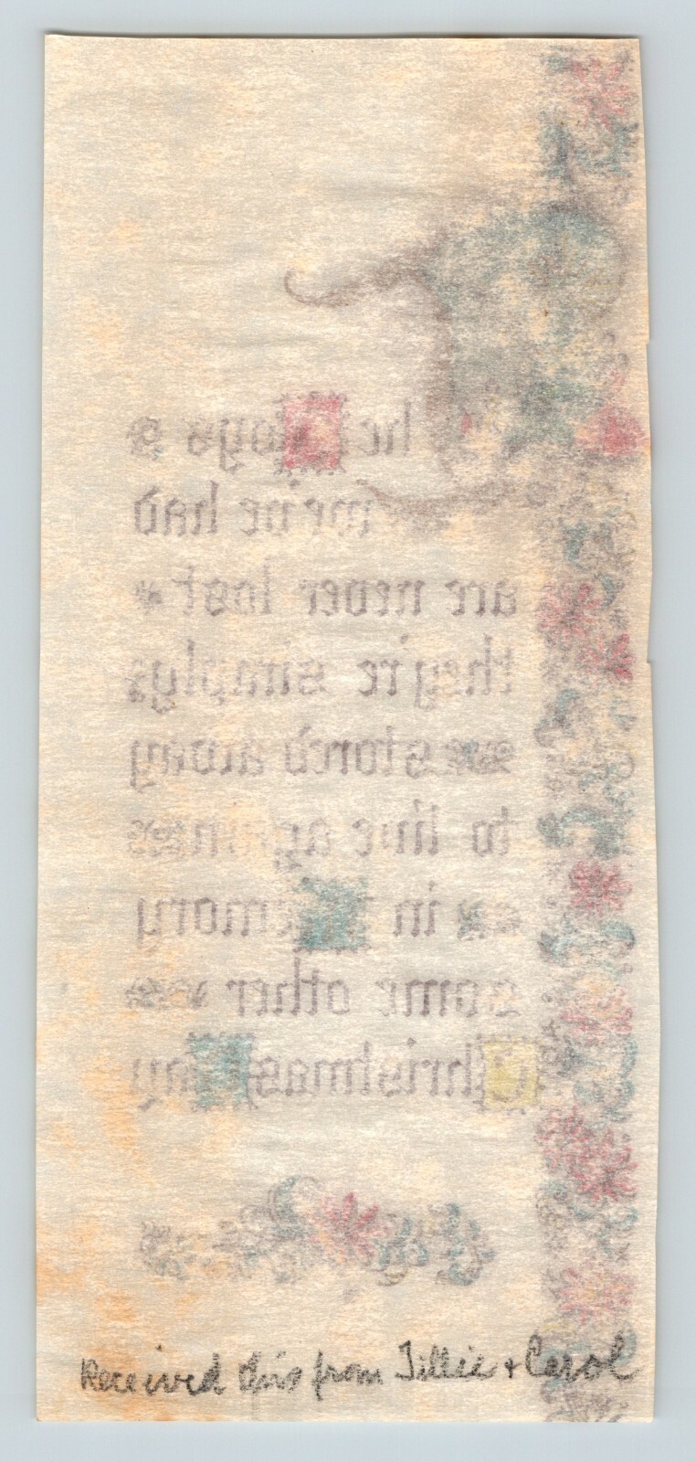 Vintage Illuminated Gold Gilt Christmas Poem on Print on Parchment ...