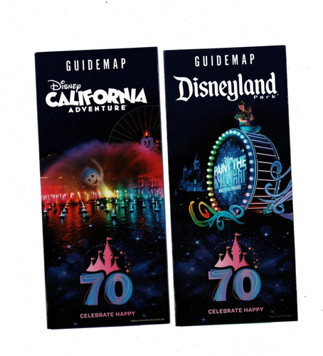 Disneyland 70th Celebration DLR & DCA Guides & Maps May 2025 | eBay