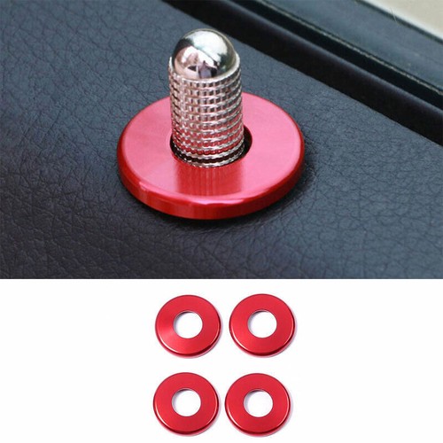 >For Benz GLE GLS 2020-2022 Red Titanium Door Lock Down Bolt Cover Trim ...
