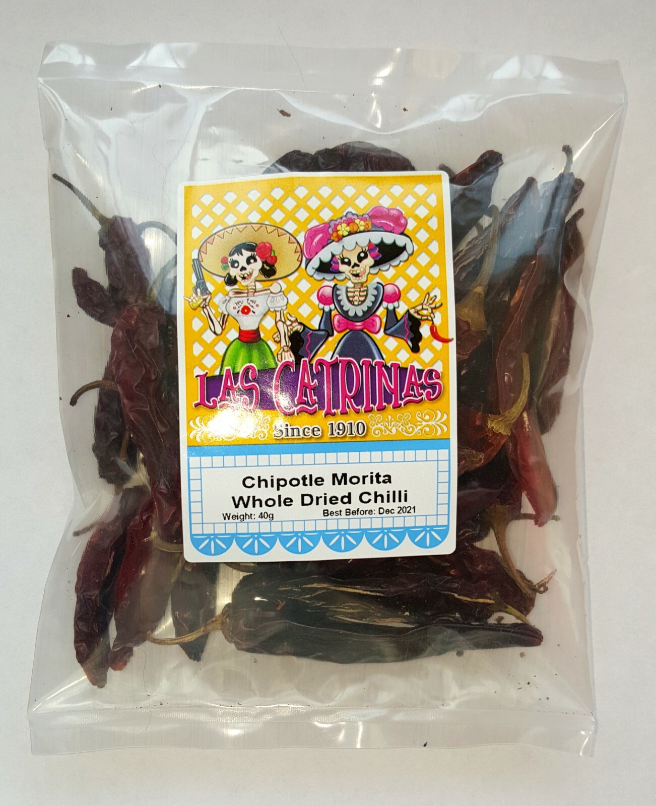 Top Quality Las Catrinas CHIPOTLE MORITA WHOLE DRIED CHILLI PODS - 40g ...