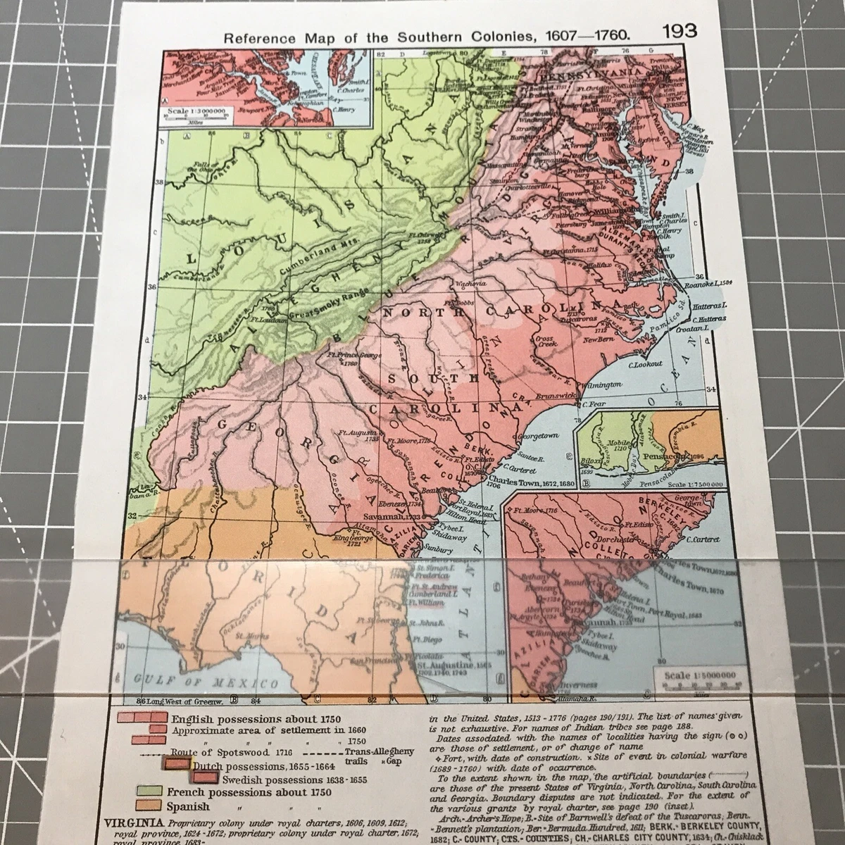 Southern Colonies Map