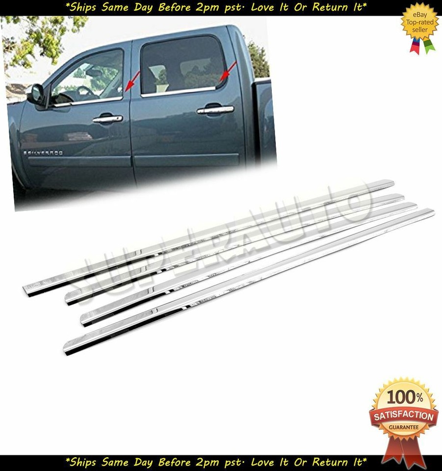Stainless Polished Chrome Window Sill Kit For 99-06 GMC Trucks Suvs ...