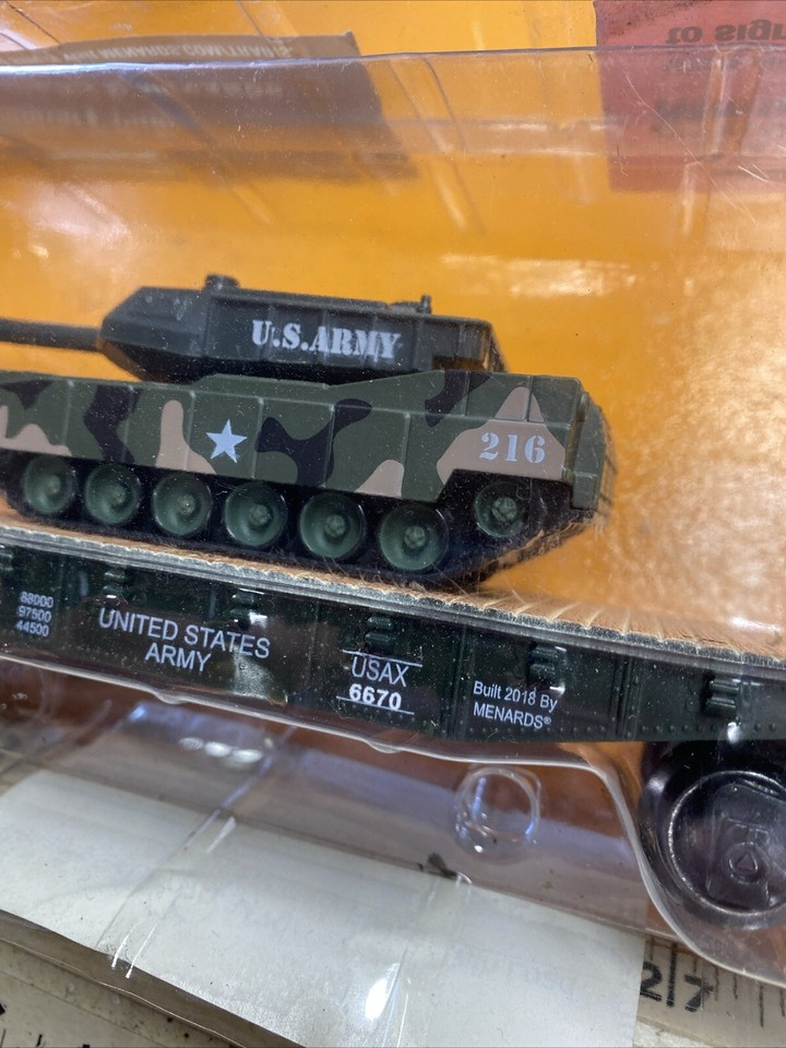 Rare New Sealed M1 Tank Army Flatcar Menards O Scale 279-3479 Free ...
