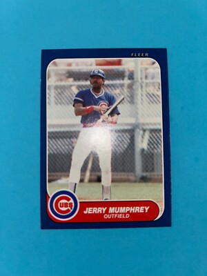 1986 FLEER UPDATE BASEBALL CARD JERRY MUMPHREY #U-79 CHICAGO CUBS MLB ...