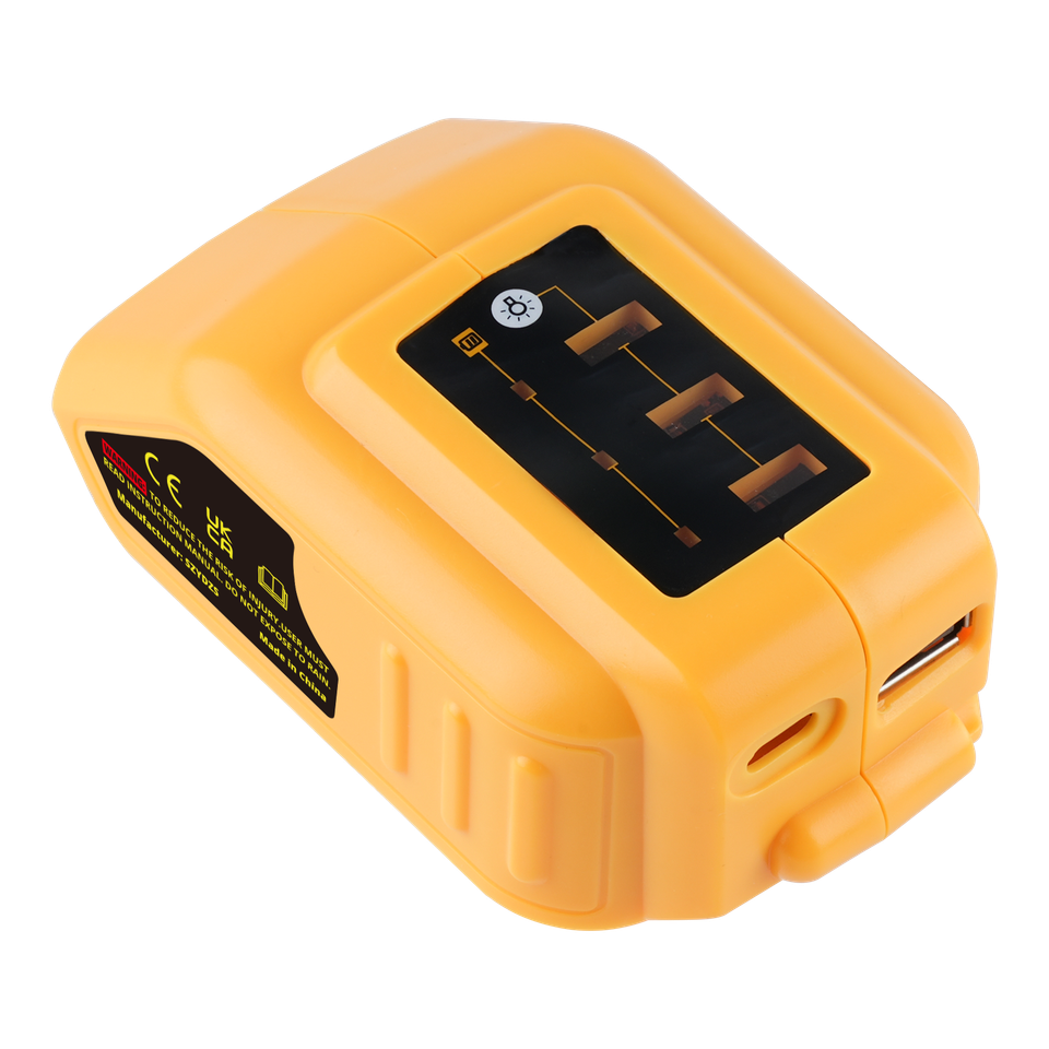 Type C +USB Power Source Battery Charger Adapter DCB094k for Dewalt 10 ...