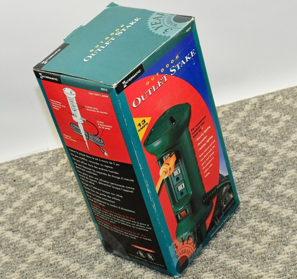 Green Intermatic HS312 Outdoor Outlet Stake for sale online | eBay