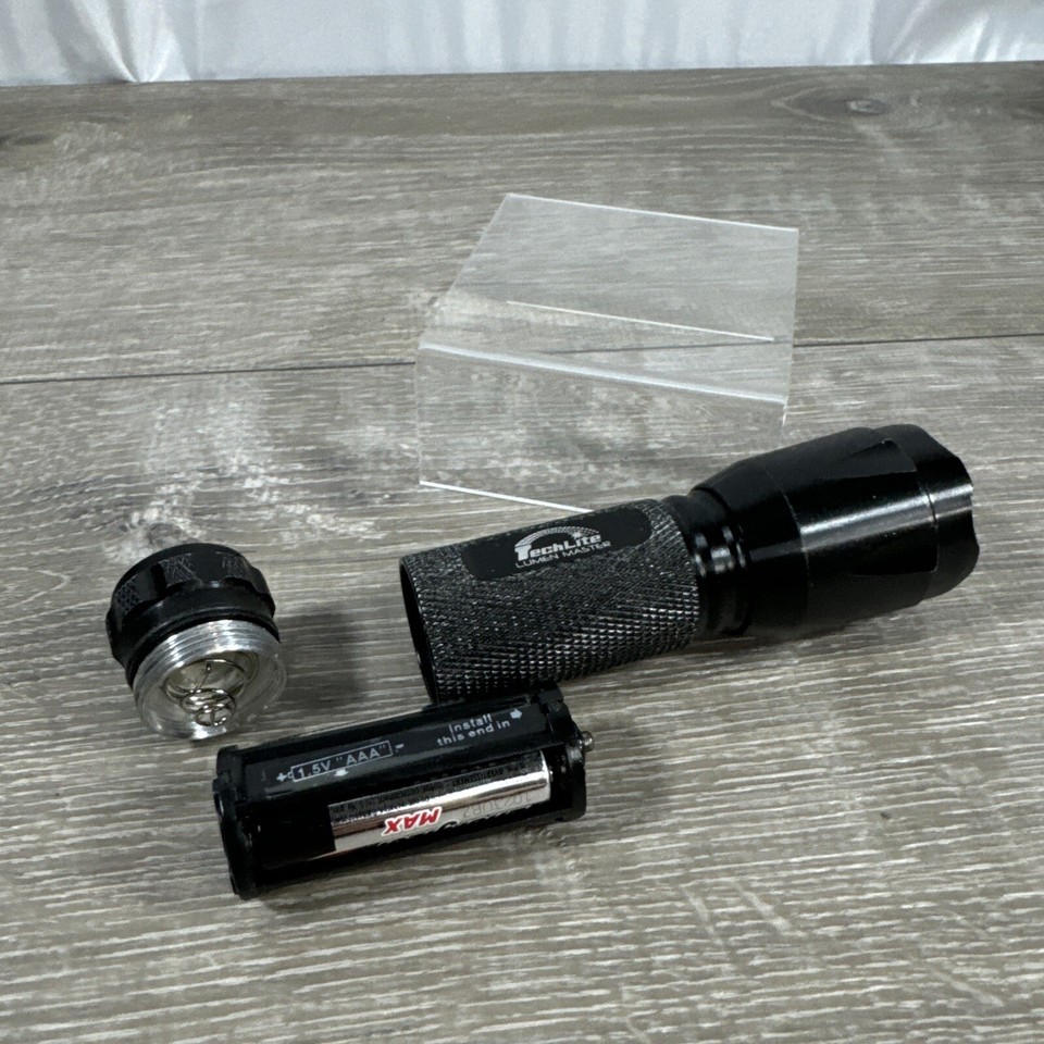 TechLite LUMEN MASTER Bright Brighter Flashing Black Tactical Flashlight | eBay