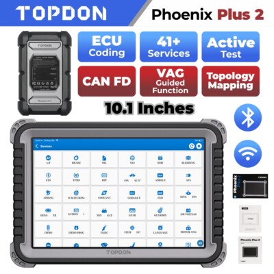 Topdon Phoenix Plus 2 Elite Ver. Bidirectional Car Diagnostic Scan €CU ...