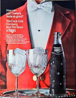 Tab coca cola red tuxedo bottle tab company-1964 Vintage Print Ad | eBay