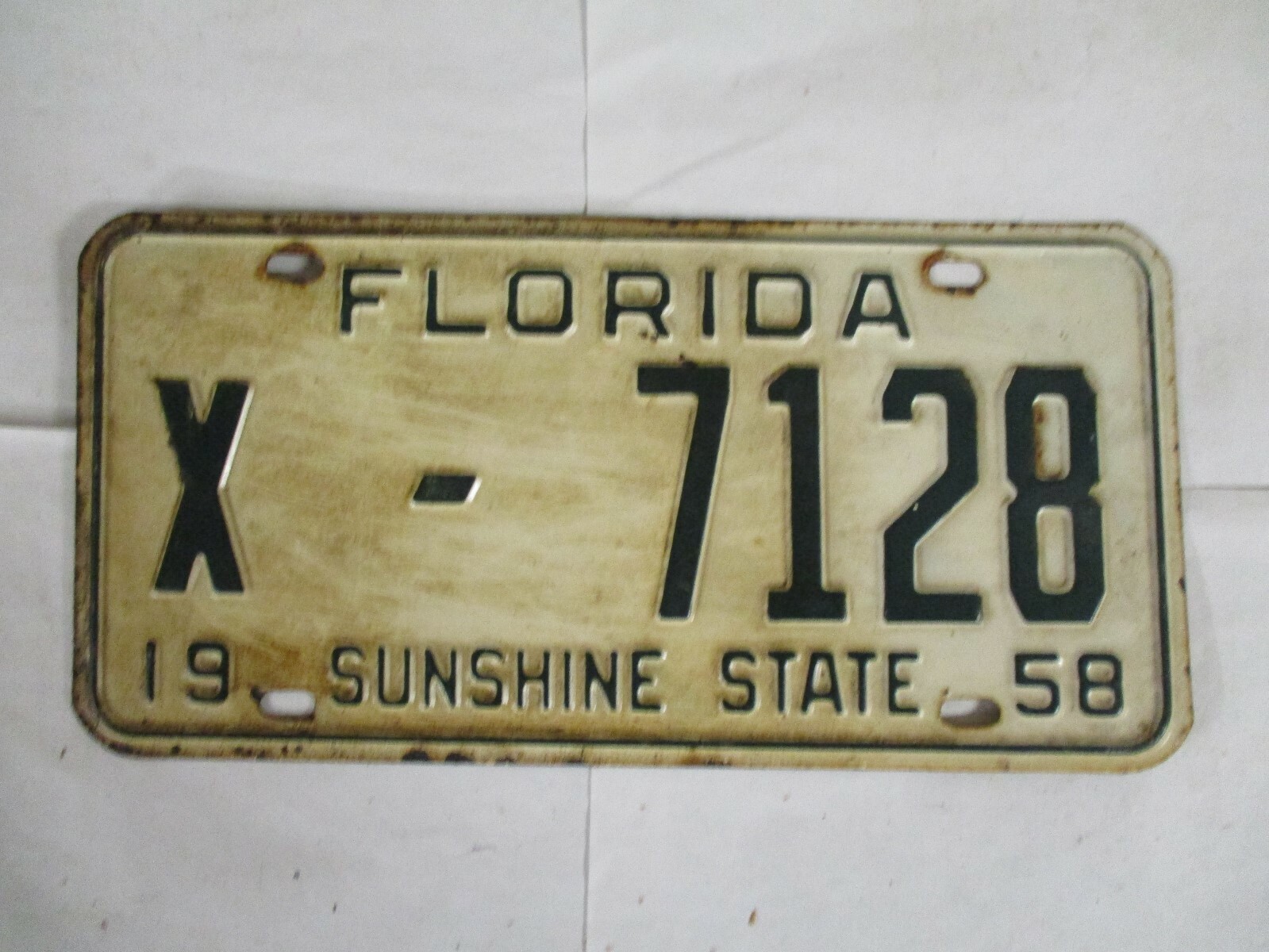 1958 Florida X prefix License Plate Tag | eBay