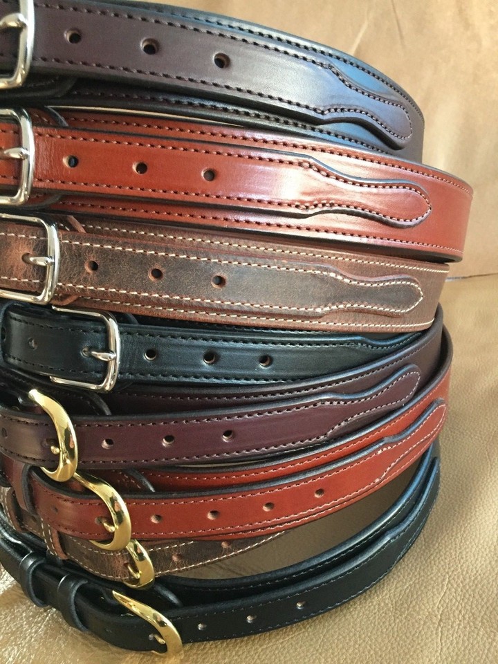 1-1/2 AMISH HANDMADE WESTERN COWBOY TEXAS RANGER STYLE LEATHER BELT 1.5 ...