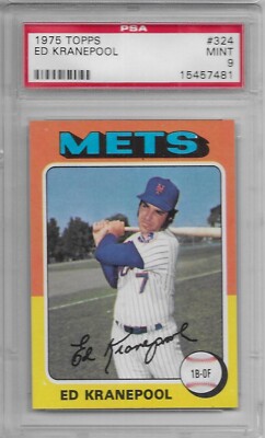 1975 TOPPS BASEBALL Ed Kranepool #324 PSA 9 MINT New York Mets | eBay ...