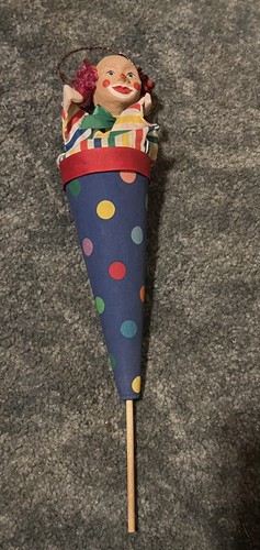 Vintage Handmade Clown W/Jump Rope Fire Robin Stick Pop Up Puppet | eBay