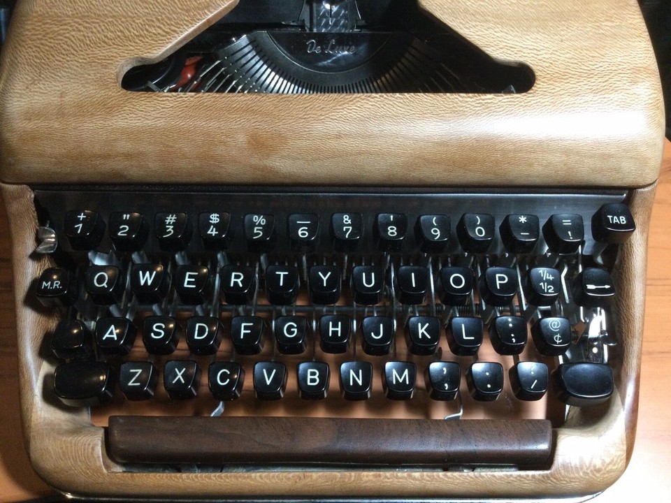 1958 OLYMPIA SM3, Script Typeface, New Rubber, Custom Wood Shell | eBay