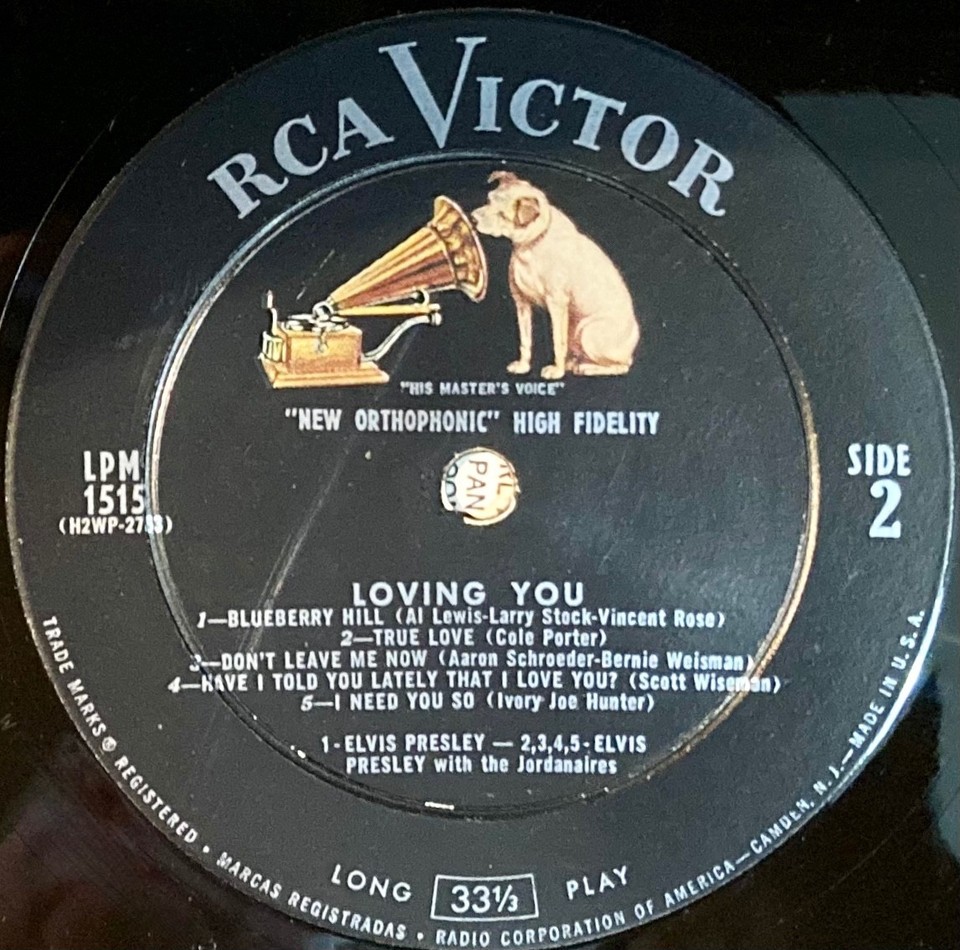 ELVIS PRESLEY 1957 LOVING YOU Mono 1950's Rca Victor Lp & Orig Inner ...