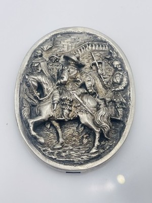 Henryk Winograd Vintage 999 Silver Knights Battle Oval Plaque ...