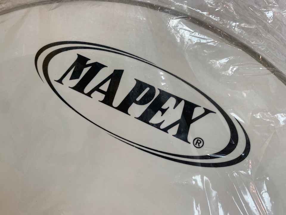 MAPEX 20-Inch Stock Factory Logo Graphic Bass Drum Head White ...