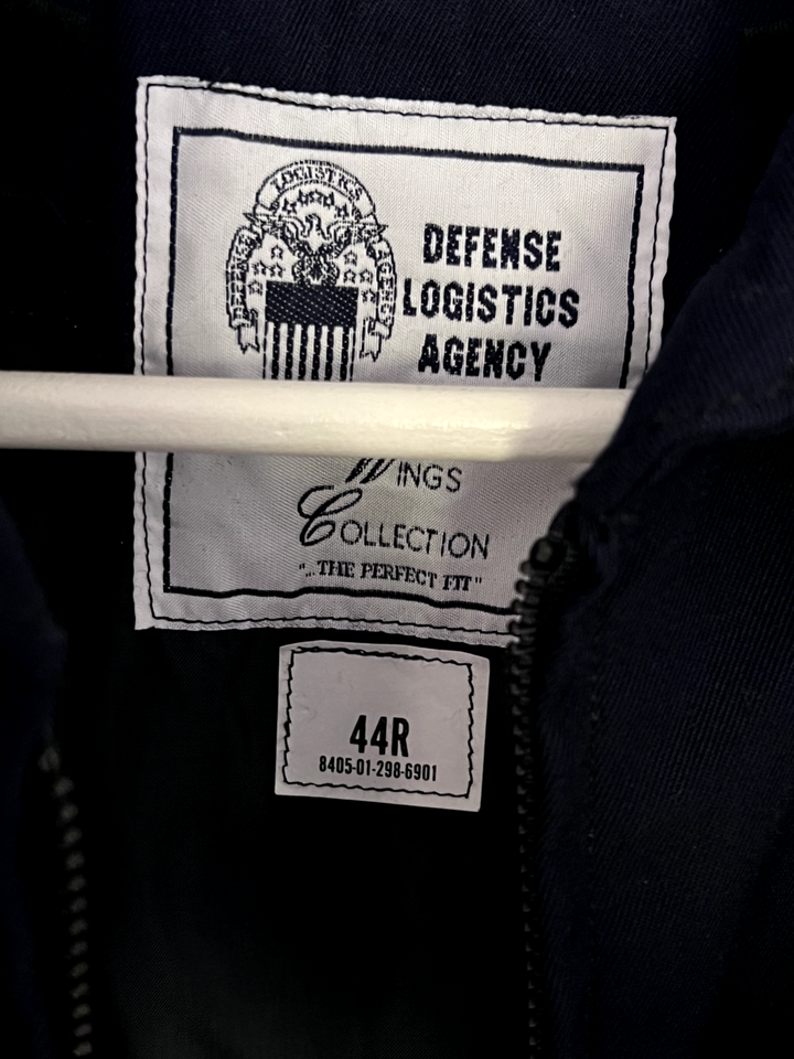 USAF AIR FORCE BLUE LOGO LIGHTWEIGHT BOMBER JACKET SIZE 44R | eBay