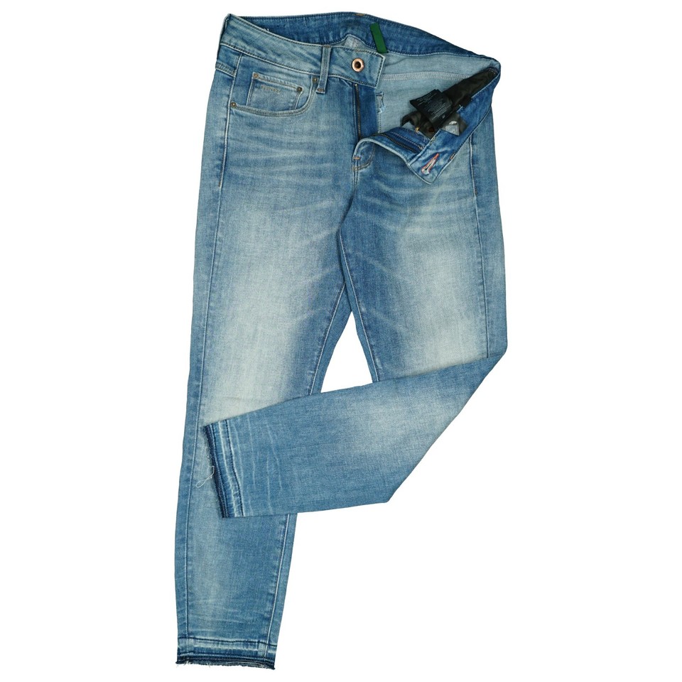 G-Star W28 Jeans Pants Blue Women's Ladies 7/8 Ankle Raw 3301 Mid ...