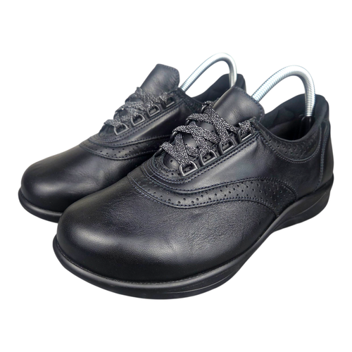 SAS Walk Easy Walking Shoes Black Lace Up Comfort Hiking USA Womens ...