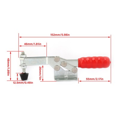 (201-C)1Pcs Carbon Steel Vertical Fixture Horizontal Toggle Clamp Hand ...