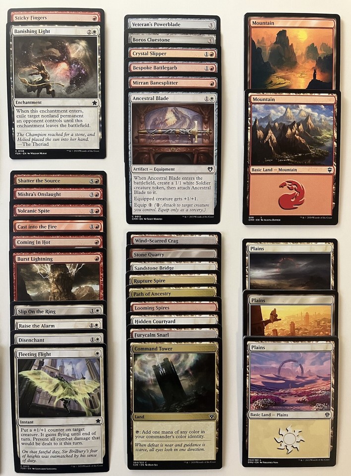 MTG Magic The Gathering Boros Duke Ulder Ravengard 100 Card Commander ...