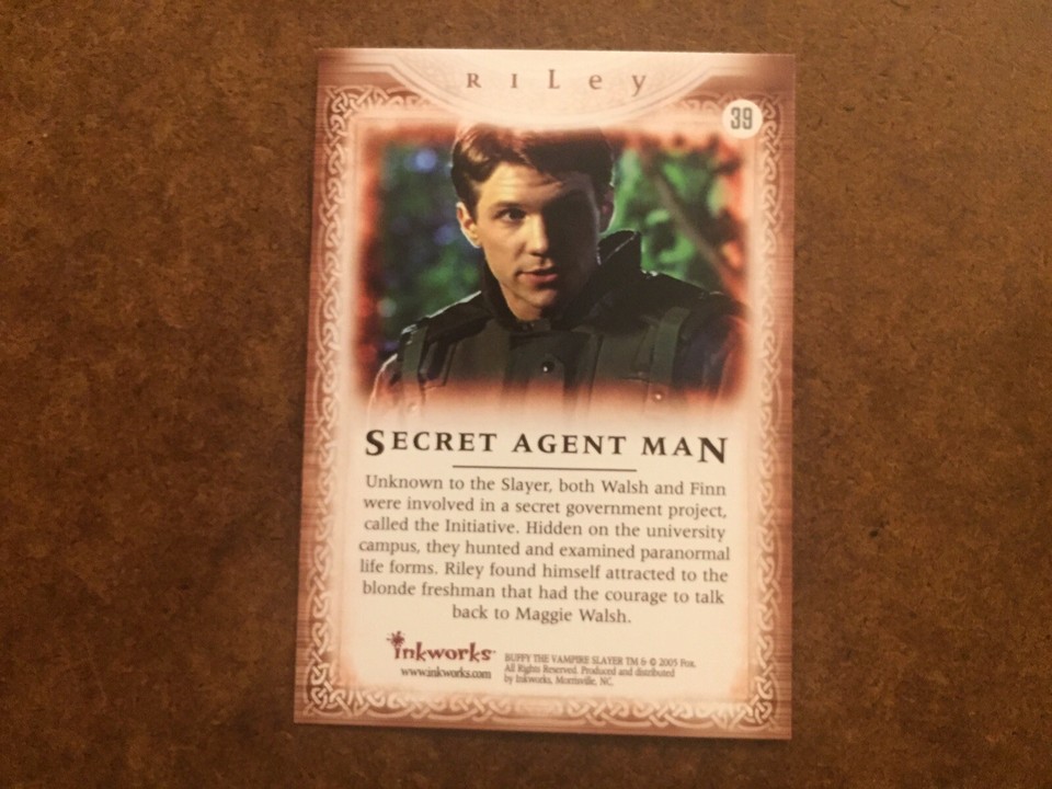 Secret Agent Man 39 Riley Men Of Sunnydale Buffy The Vampire Slayer ...