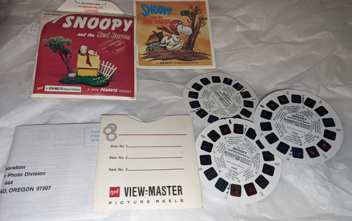 Vintage Peanuts SNOOPY AND THE RED BARON VIEW-MASTER 3 REELS & Booklet ...