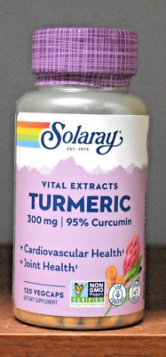 Solaray Turmeric Root Extract 300 mg 120 Capsules 320mg 120 VegCaps ...
