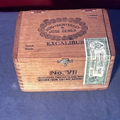 Wooden HOYO De MONTERREY De Jose Gener EXCALIBUR Cigar Box No. VII ...