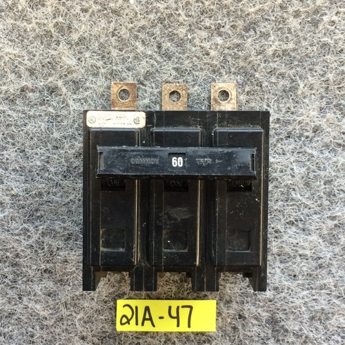 Eaton BAB3060H Circuit Breaker 60A 240V 3P BA 60 Amp 3Pole Bolt On ...