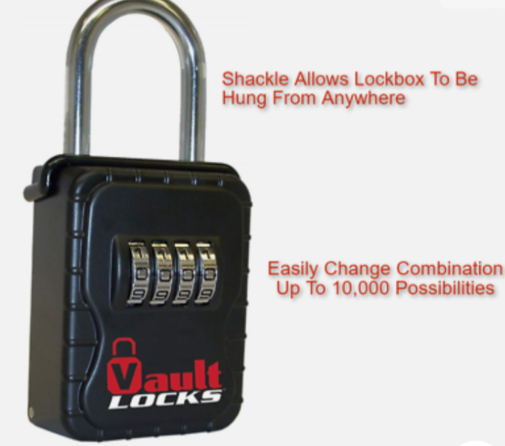 new Vault Locks Key Storage Hanging Lock Box With 4 Digit Resettable ...