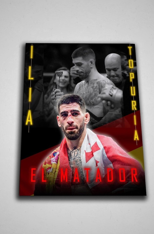 Ilia Topuria Poster No Frame, UFC Wall Art, MMA Printable, Home Decor ...