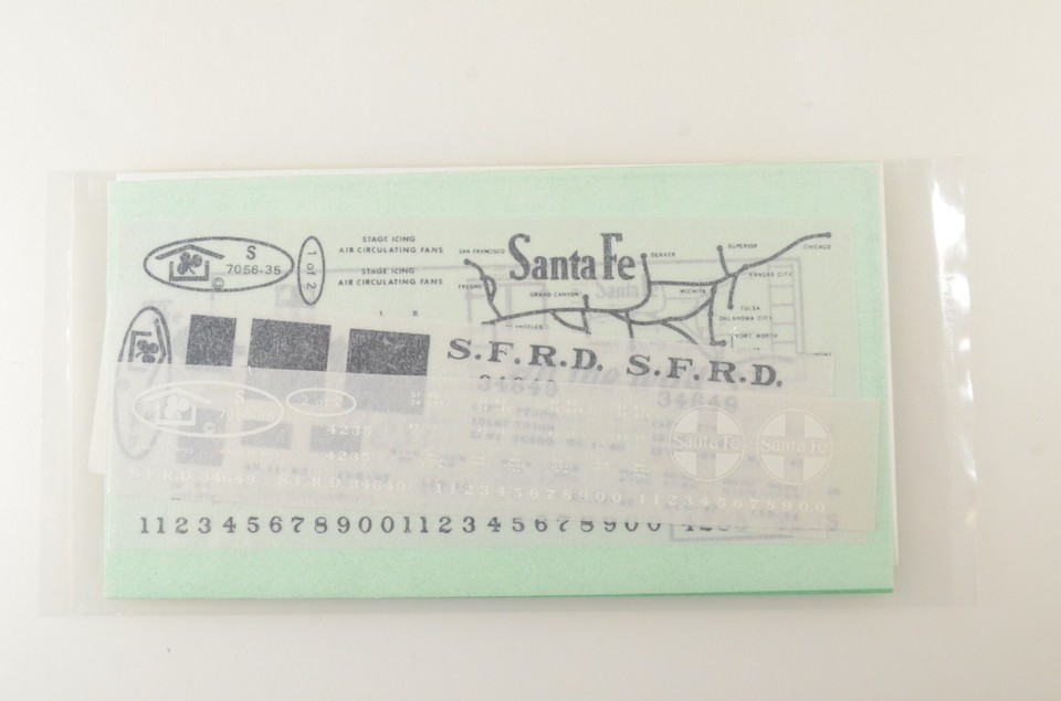 Clover House S ATSF "The Scout" 40' Reefer Dry Transfer Decal - 7056-35 ...