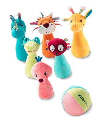 LILLIPUTIENS 7-Piece Plush Jungle Animal Bowling Pins Set - BNIP | eBay