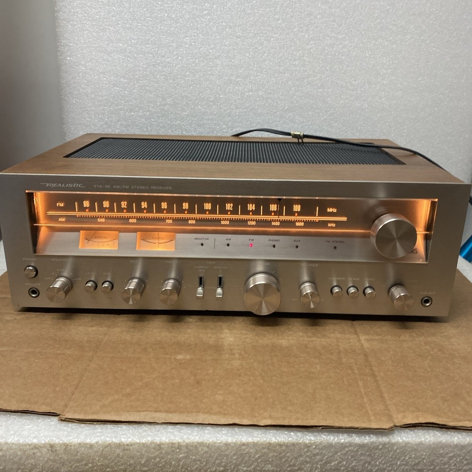 Vtg Realistic Stereo Receiver - STA-95 - Wood Veneer - 45 Watts - Parts ...