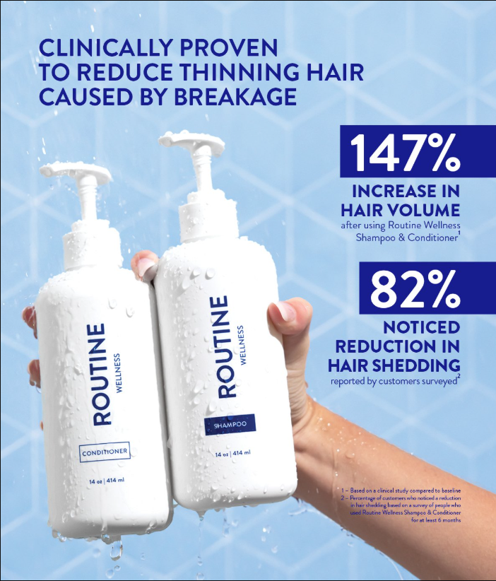 Routine Wellness Anti-Thinning Shampoo & Conditioner Coconut& Vanilla 2 ...