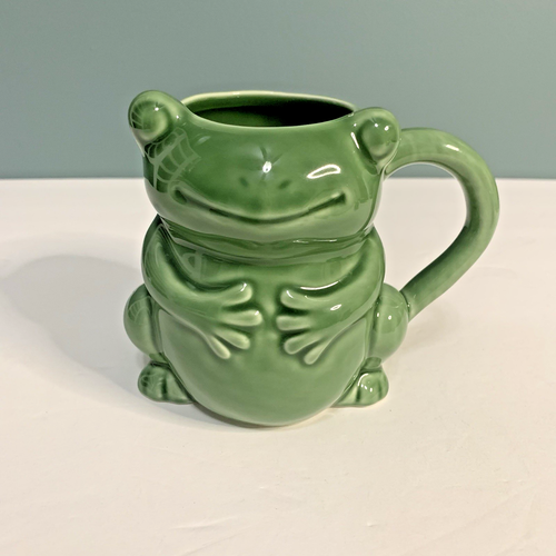 Frog Mug Cracker Barrel Green Stoneware Coffee Mug | eBay
