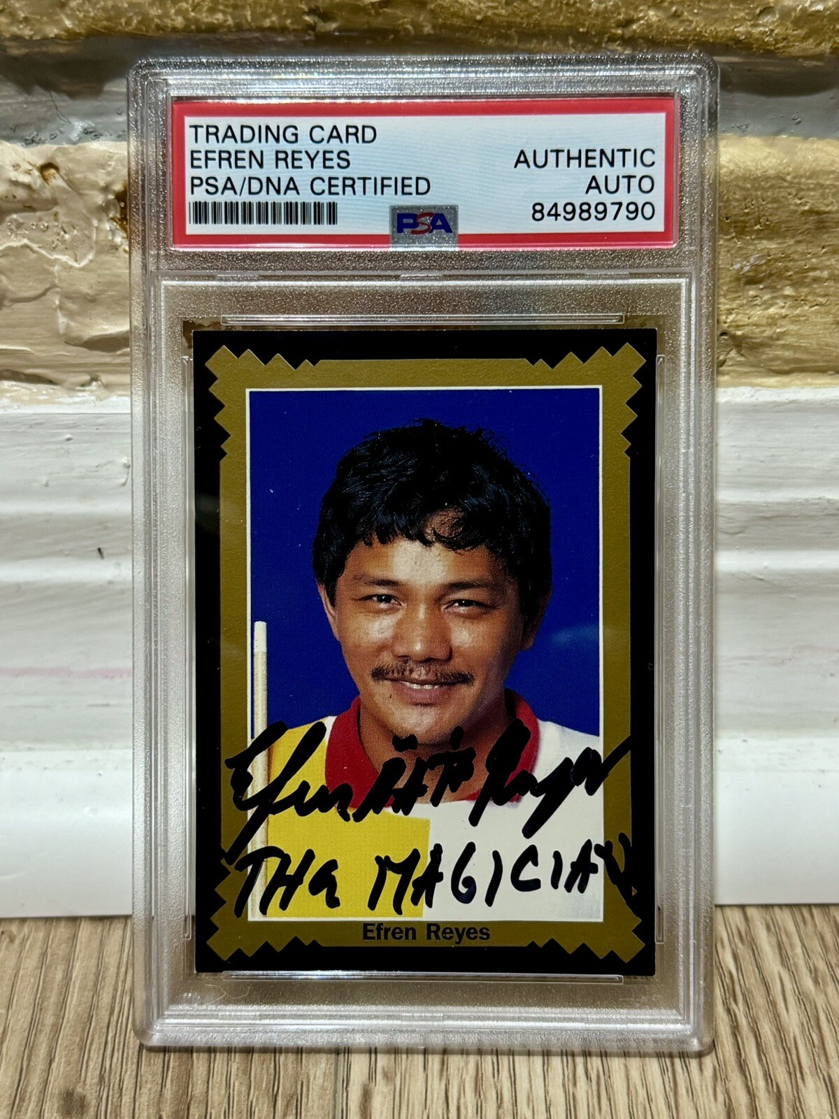 EFREN REYES SIGNED AUTO 1993 PRO BILLIARD TOUR RC CARD #35 GOAT HOF PSA ...