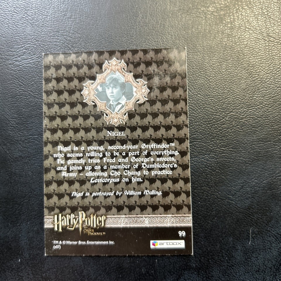 Jb98 Harry Potter Order Of The Phoenix 2007 #99 Nigel William Melling ...