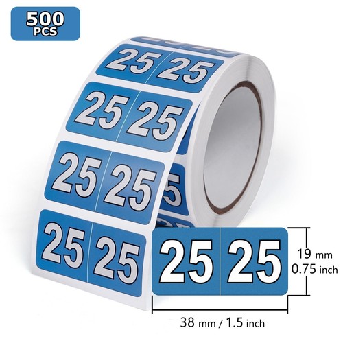 500 Pcs 2025 Year Stickers File Folder Labels Self Adhesive Year Labels ...