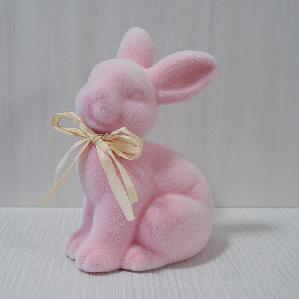 5# Easter Moss Rabbit Figurine Artificial Moss Rabbit Statue for Easter ...