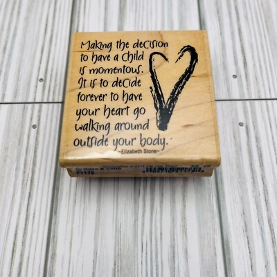 Stampabilities To Have A Child F1173 Heart Love Rubber Craft Stamp | eBay