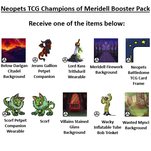 Neopets - TCG Champions of Meridell Booster Pack RIC Code - Fast ...