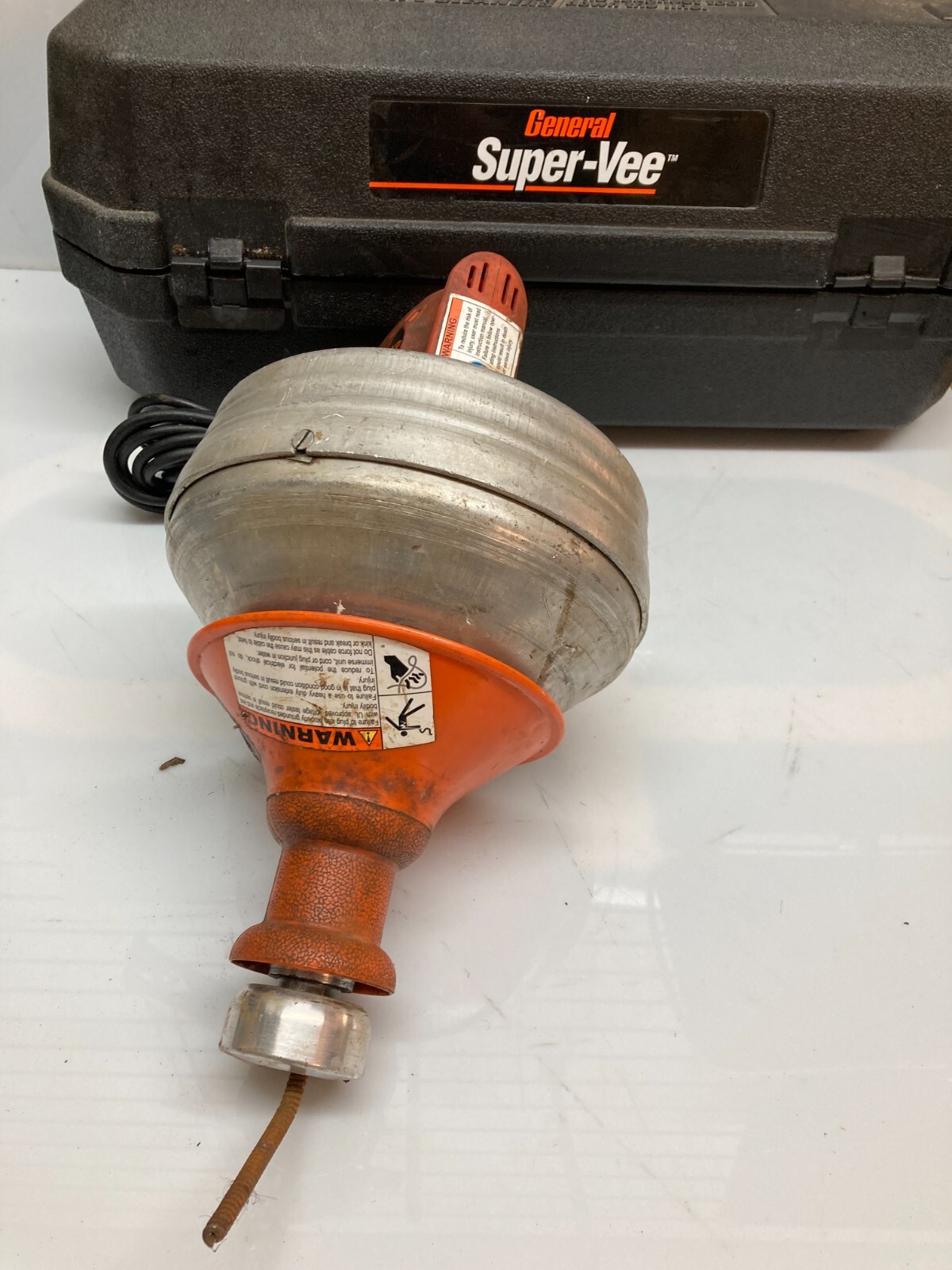 General 6355GWS Super Vee Pipe Snake Drain Cleaner 120v W/ Case for ...